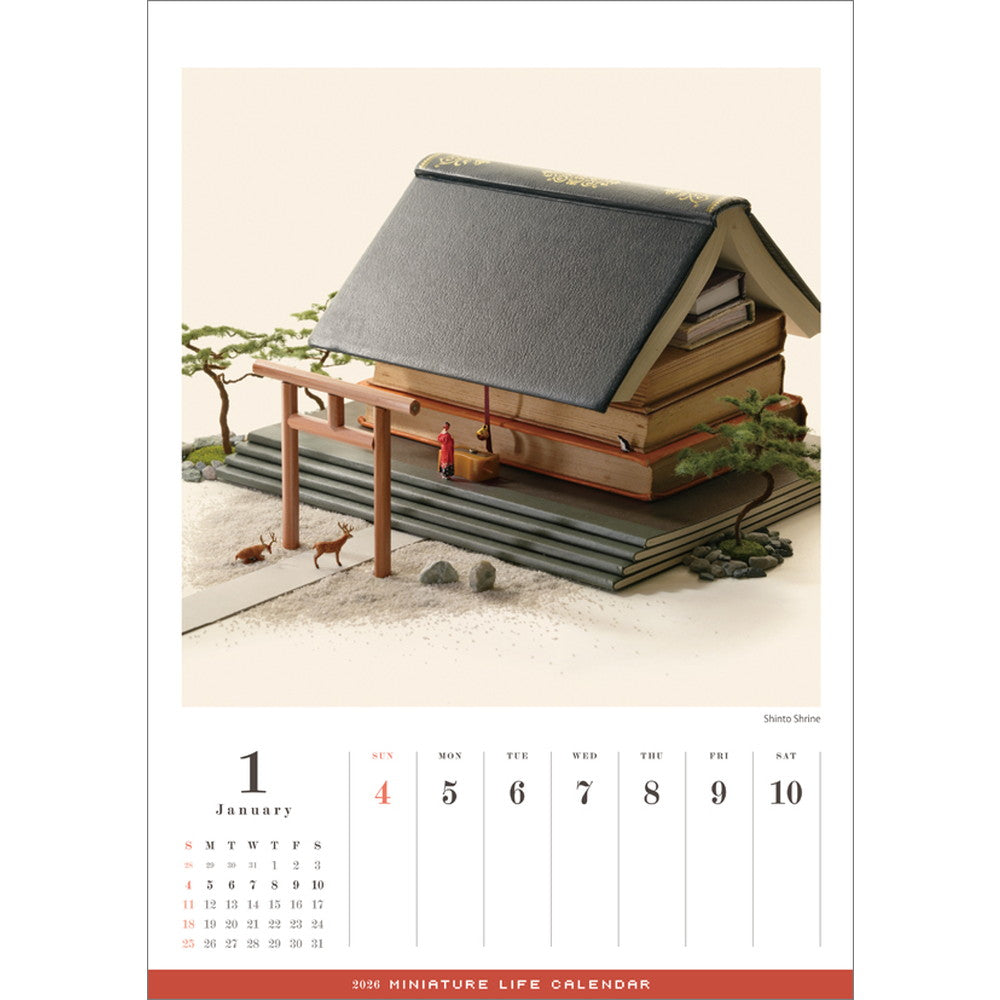 MINIATURE LIFE CALENDAR 2026 (Overseas Version / No Japanese Holidays ...